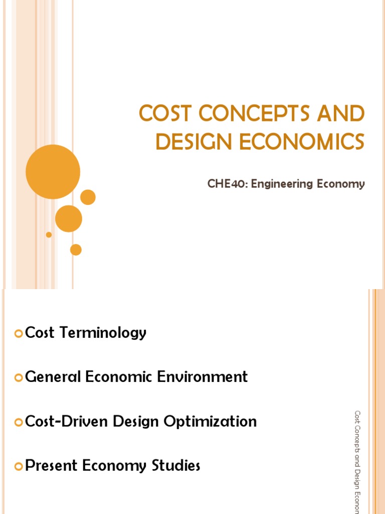 03-Cost Concepts and Design Economics CHE40A | Mathematical ...