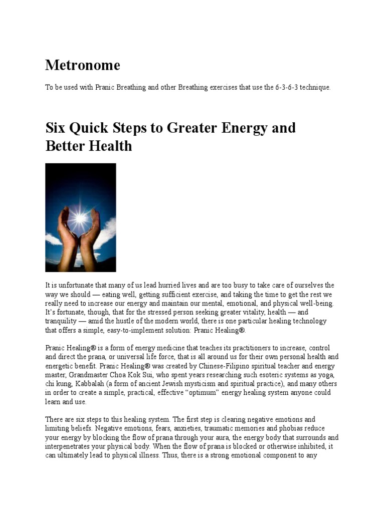 Metronome | PDF | Prana | Meditation