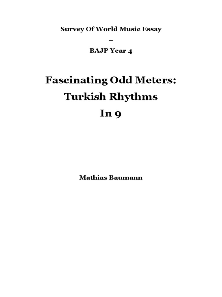 Turkish Rhythm in 9 PDF | PDF