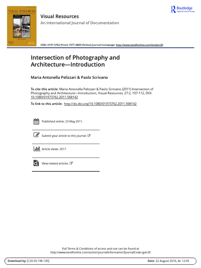 Intersection of Photography and Architecture Introduction | PDF ...