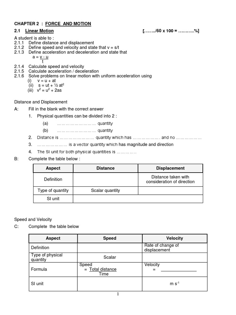 Physics Form 4 Chapter 2 | PDF | Collision | Acceleration