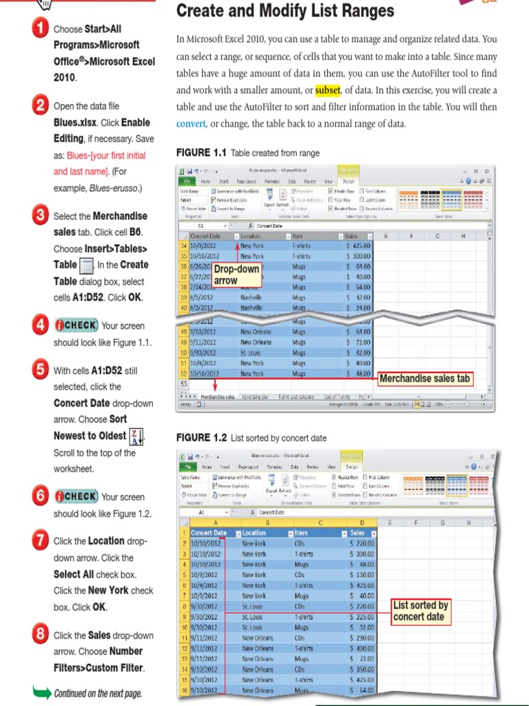 Additional Handout Excel 2010 | PDF | Microsoft Excel | Icon (Computing)