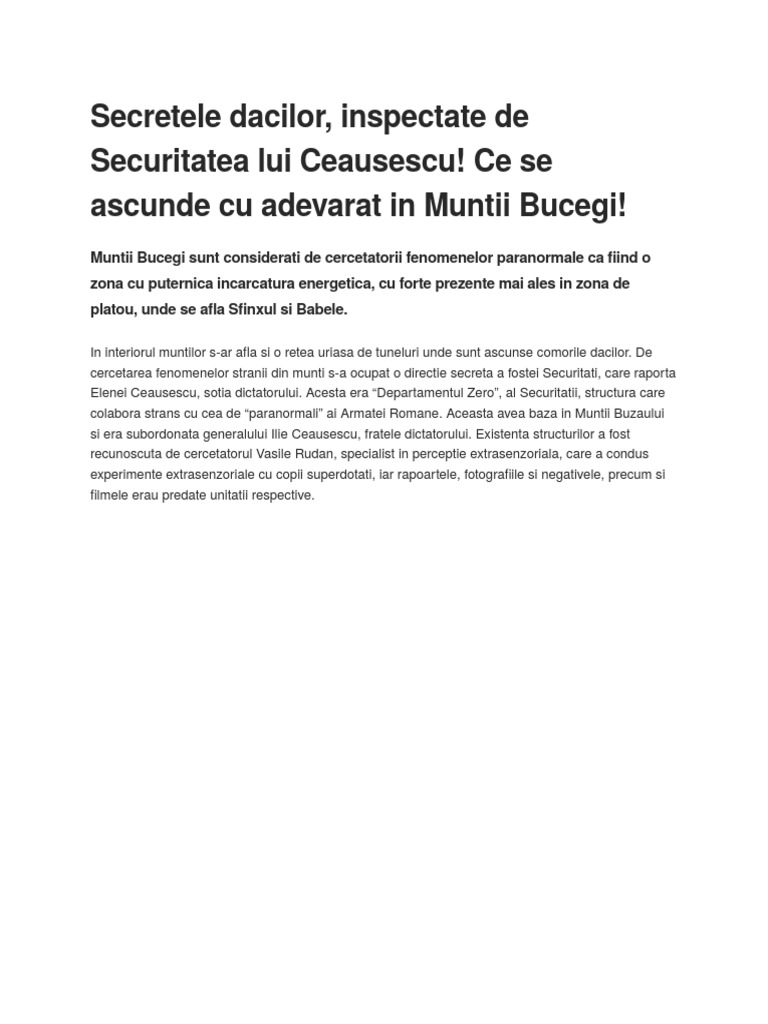 Despre Daci 1 | PDF