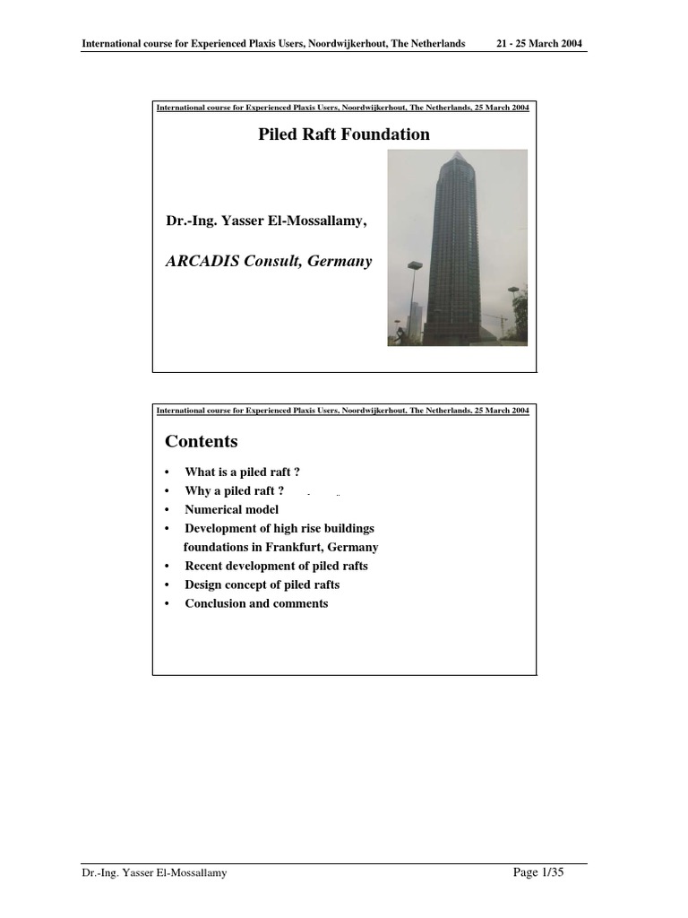 Piled Raft Foundation Design Concept and Numerical Modelling | PDF ...