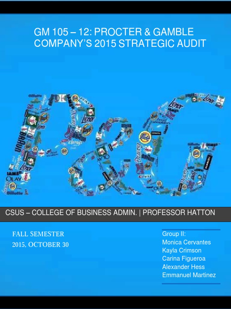 Procter Gamble Fall 2015 Pdf Procter Gamble Strategic Management