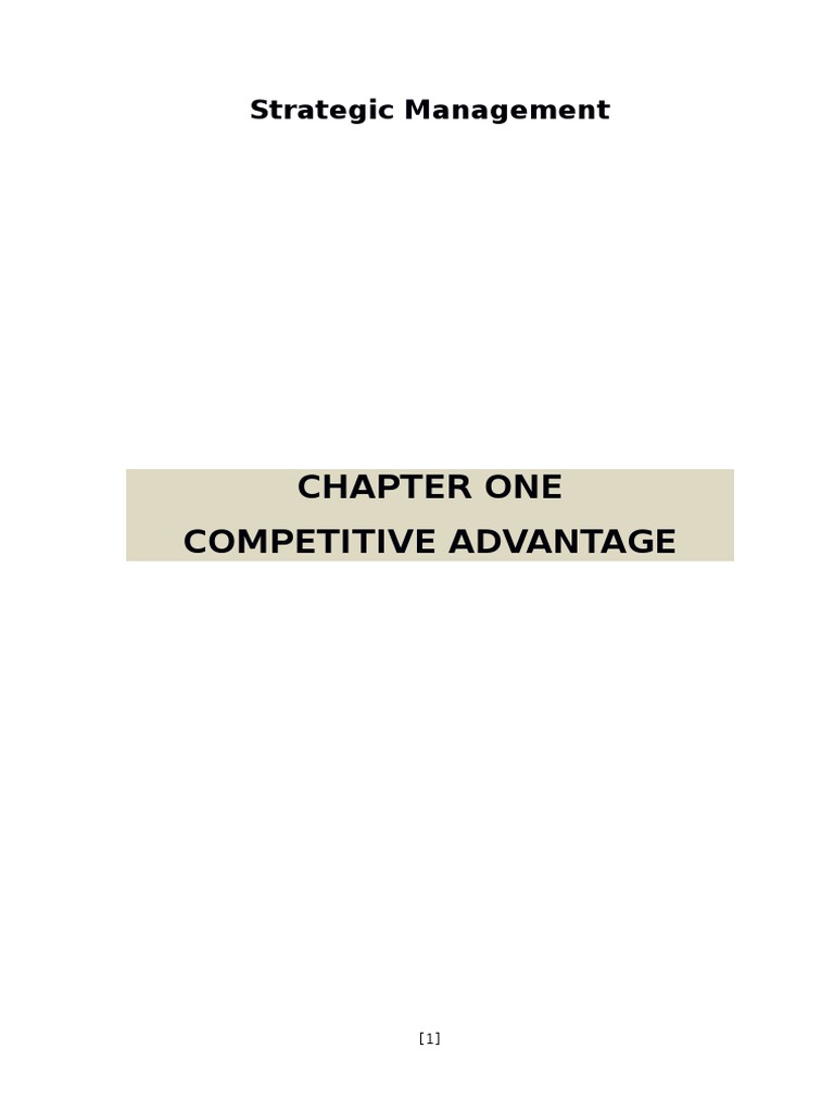 Strategic Management | PDF | Strategic Management | Competition