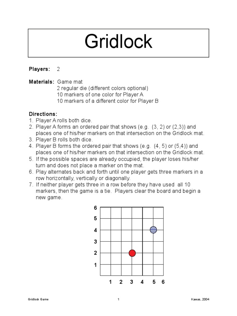 Gridlock 2 | PDF | Gaming | Tabletop Games