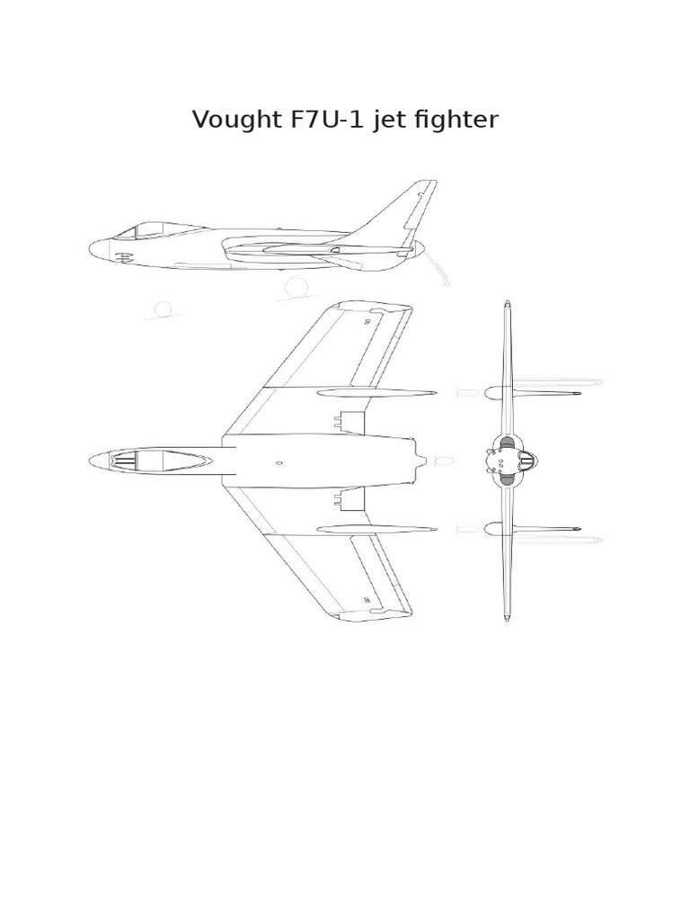 Vought F7U-1 Jet Fighter | PDF | Aviation | Aircraft