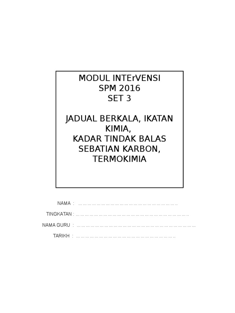 Cover Modul Intervensi | PDF