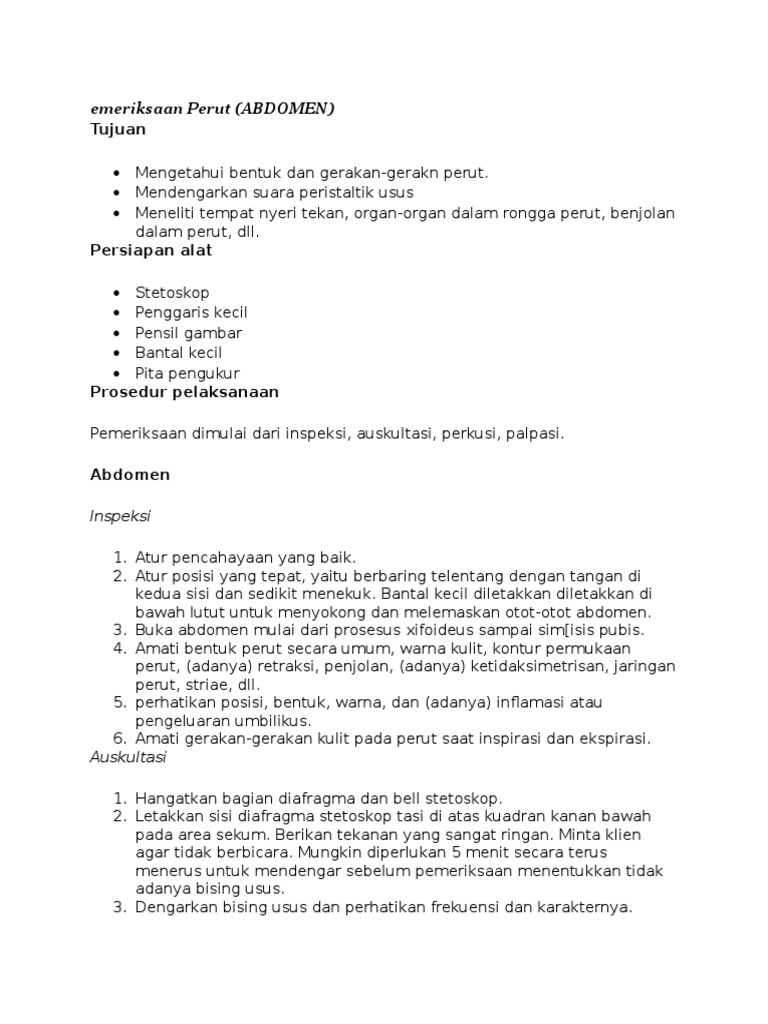 Observasi Bising Usus | PDF