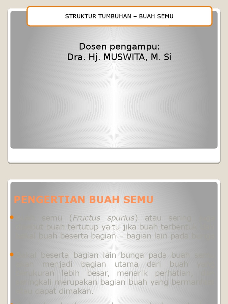 Ciri dan Contoh Buah Semu | PDF