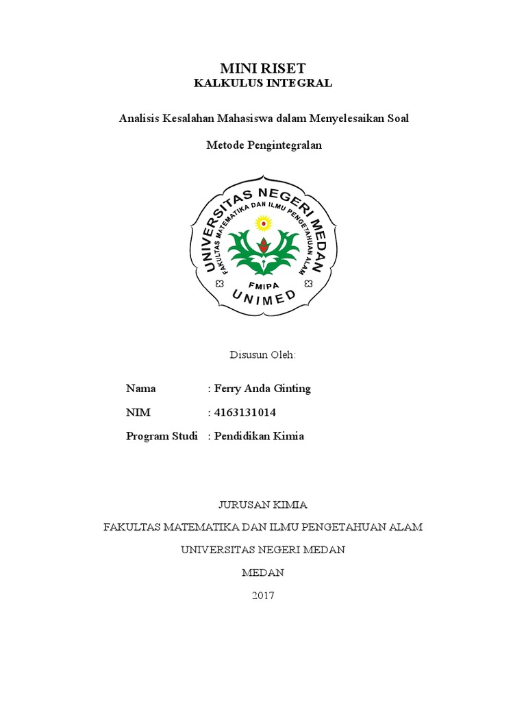 Ferry Cover Mini Riset Dan Ri Kalkulus Int | PDF