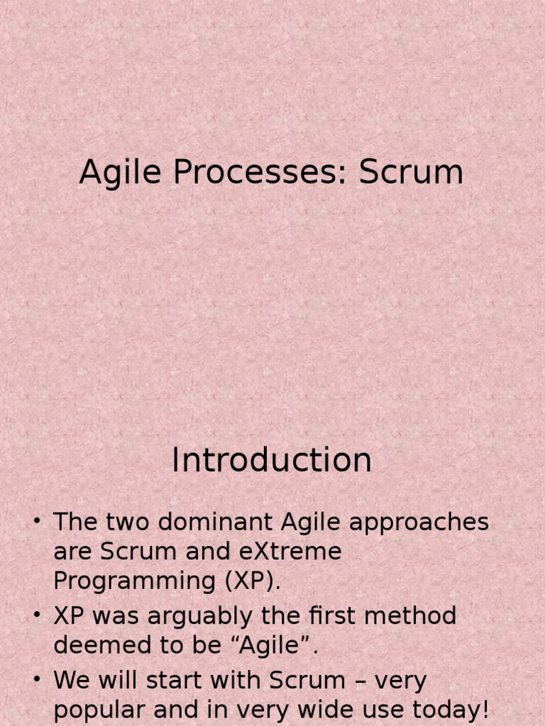 Lecture 12 - Agile Processes-Scrum | PDF | Scrum (Software Development) | Information Technology ...