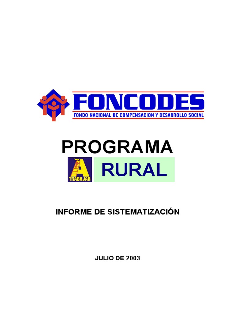 FONCODES Informe | PDF | Pobreza | Pobreza e indigencia