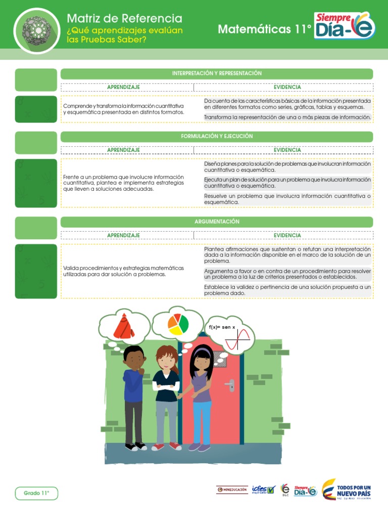 Matriz Matematicas 11 Pdf Evaluación Aprendizaje