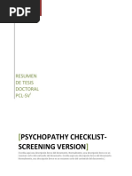(PCL-R) Escala de Evaluación Hare Revisada | PDF | Psicopatía | Sicología