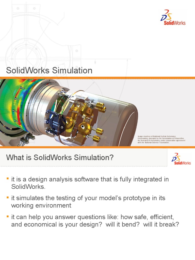 SolidWorks Simulation | Finite Element Method | Stress–Strain Analysis