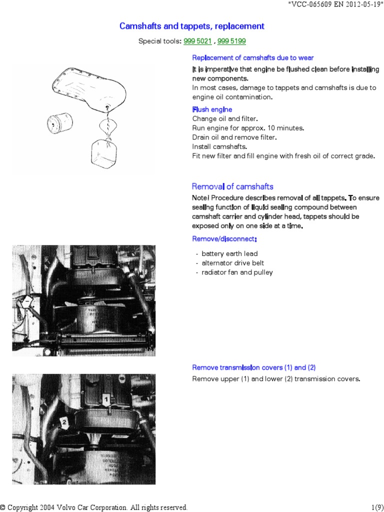B234 Camshaft and Tappets | PDF | Distributor | Belt (Mechanical)