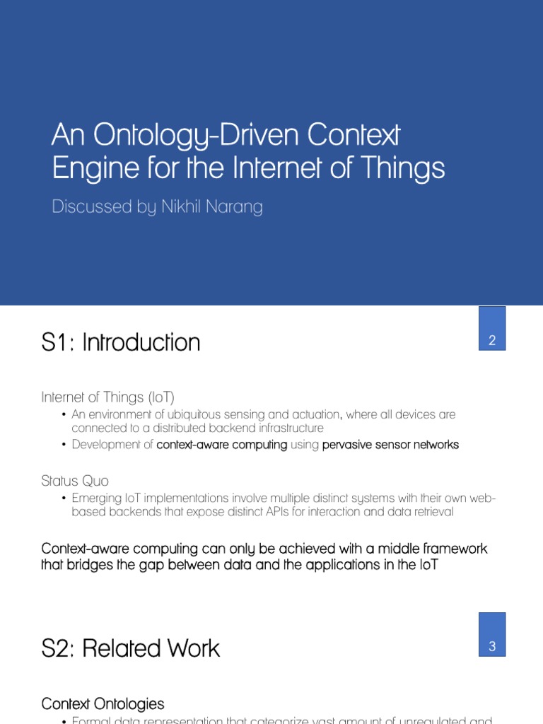 An Ontology-Driven Context Engine For The Internet of Things | Download Free PDF | Internet Of ...