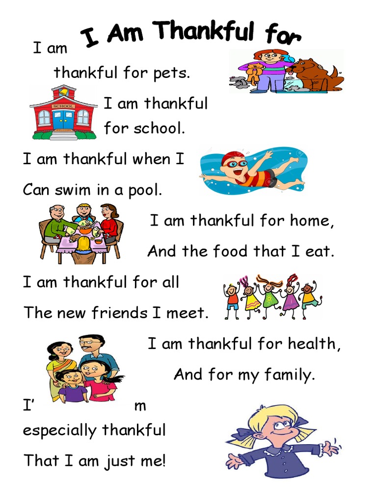 I Am Thankful For.... | PDF