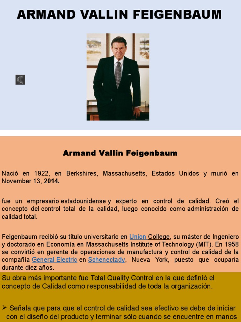 Armand Vallin Feigenbaum | PDF | Calidad (comercial) | Business
