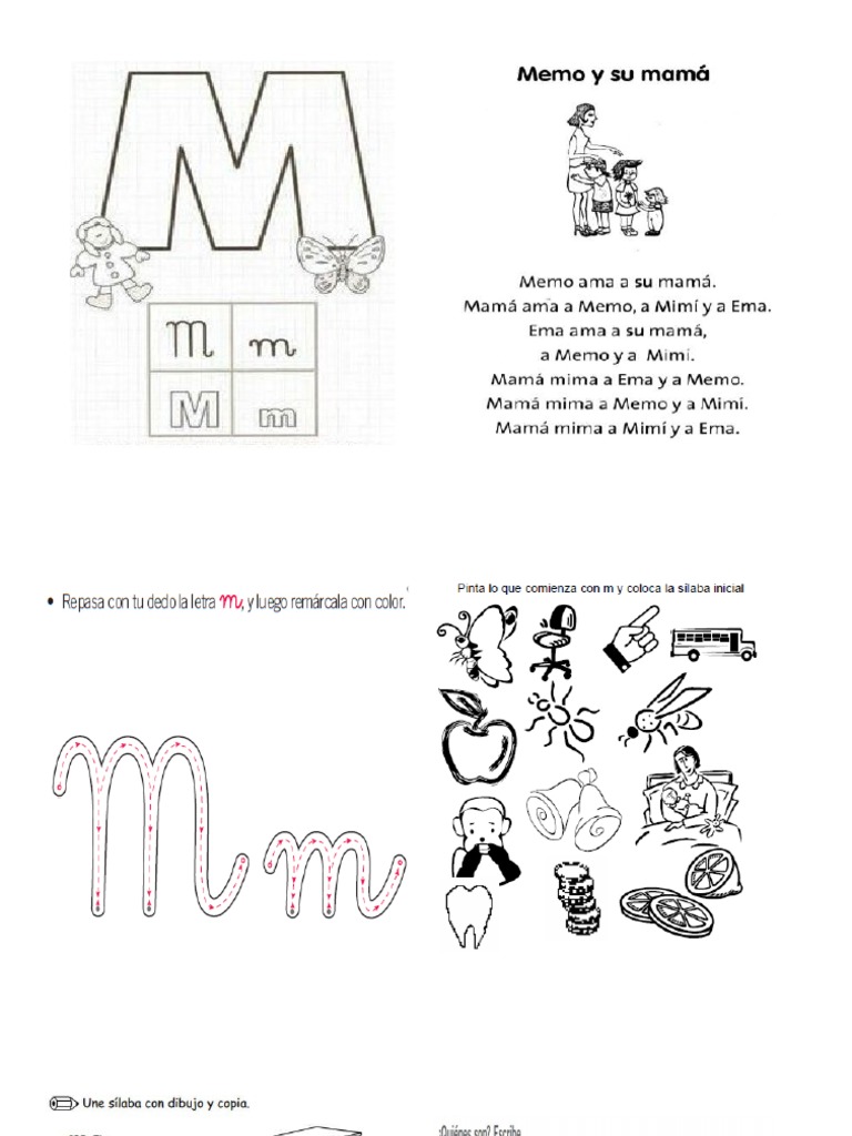 Guias Cuaderno Letra M | PDF