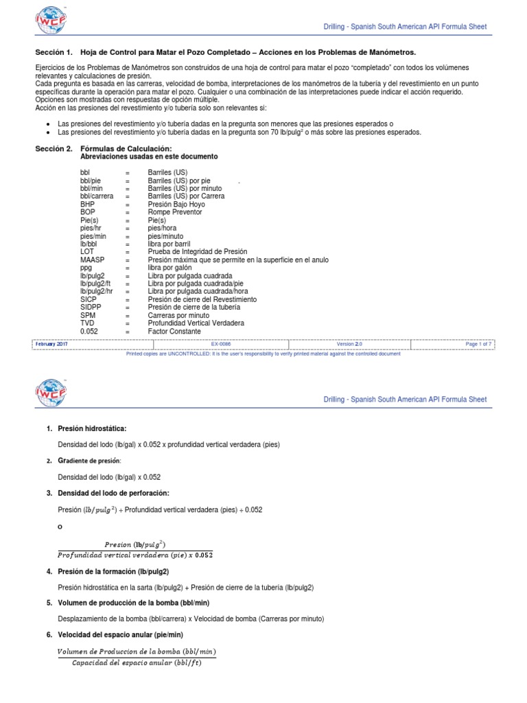 EX-0086 Drilling - Spanish South American API Formula Sheet - Landscape ...