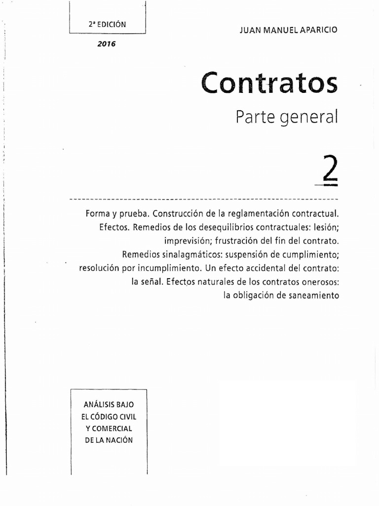 Aparicio - Contratos Parte General - Tomo 2 (2016) | PDF | Doctrina ...