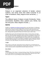 Rastafarian Beliefs and Practices Overview | PDF | Religion And Belief ...