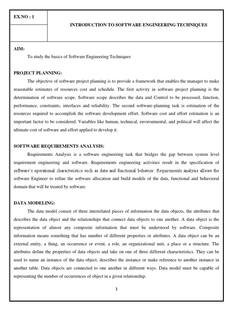 Project - Software Engineering Techniques | PDF | Unified Modeling ...