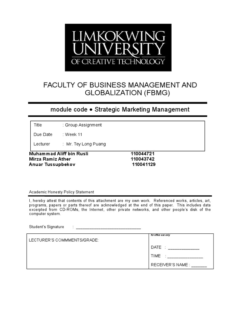 Group Assignment: Strategic Marketing | PDF | Computing | Digital ...
