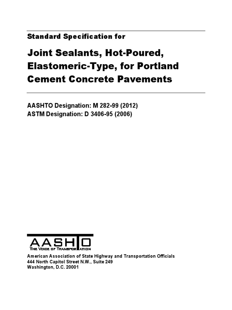 Astm 3406-95 (Before Aashto m282) | PDF