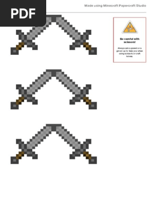 Papercraft Templates Minecraft Sword