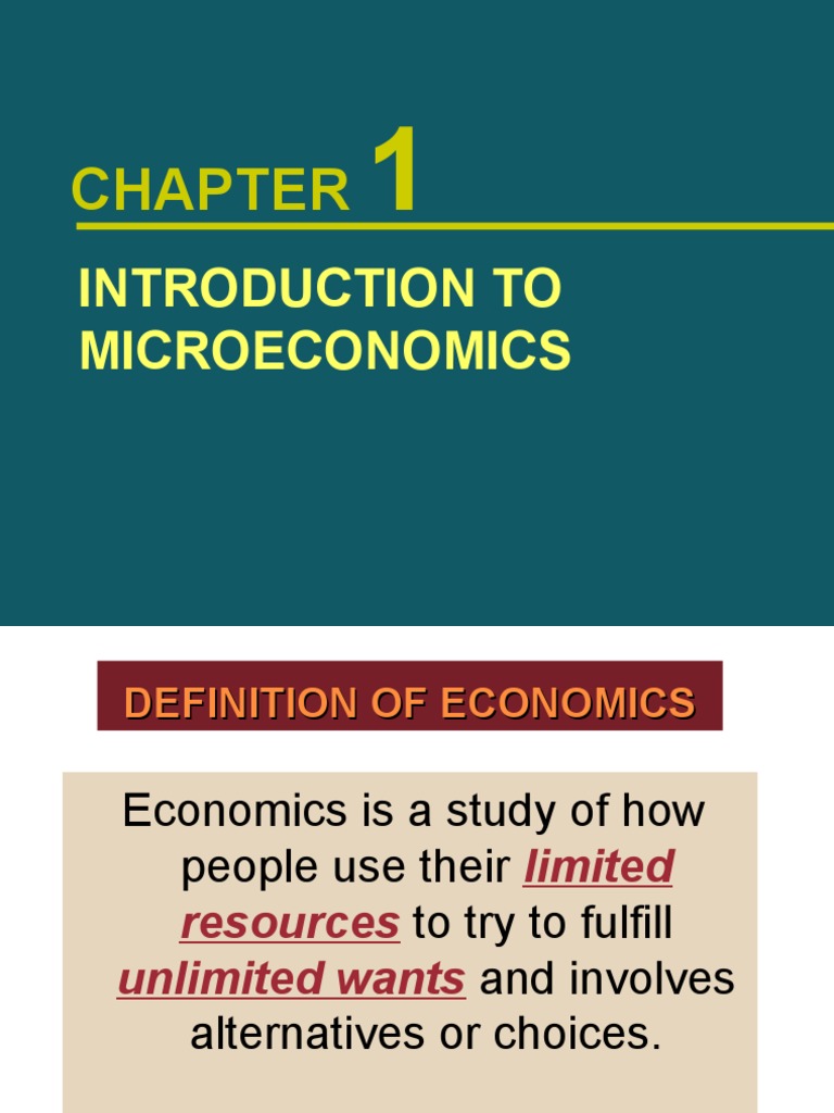 Chapter 1-Introduction To Economics | PDF | Economics | Microeconomics