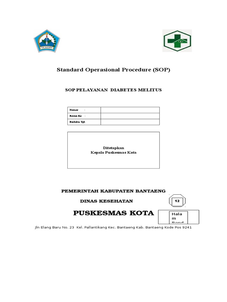 SOP Pelayanan Diabetes Melitus | PDF | Pengembangan Diri | Kesehatan ...