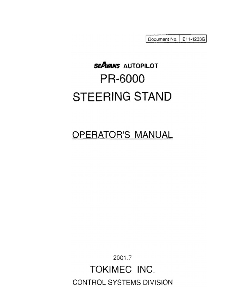 PR-6000 Operator's Manual PDF | PDF