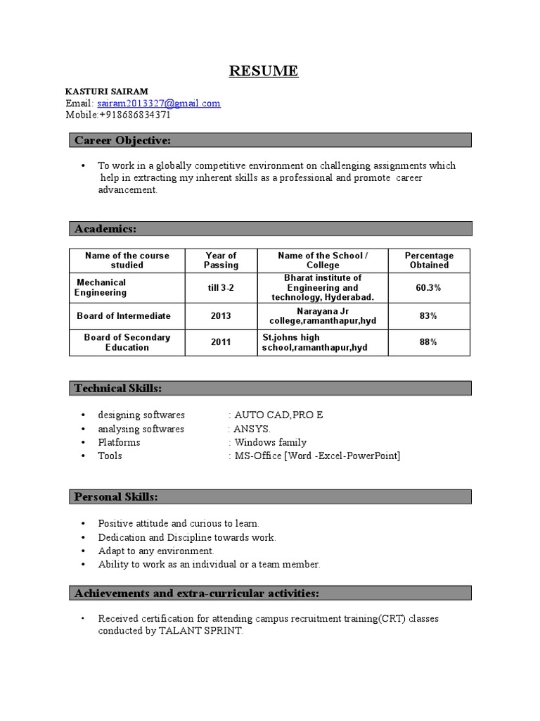 Sai Resume | PDF