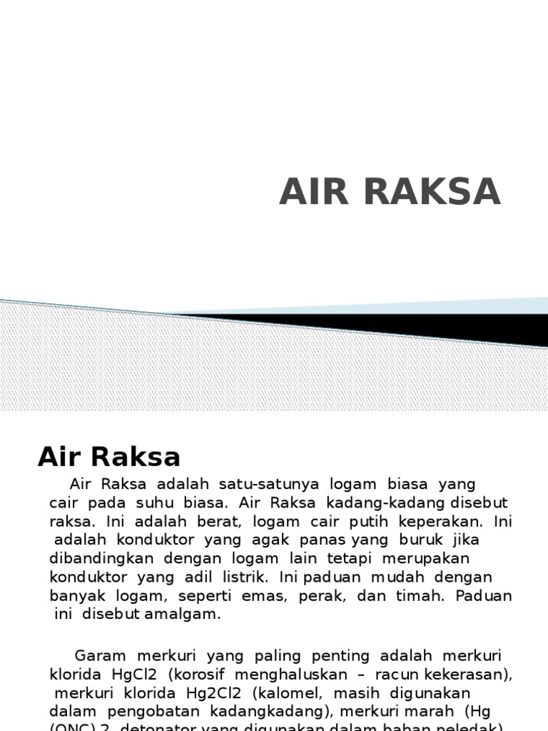 Air Raksa | PDF | Ilmu Sosial | Sains & Matematika