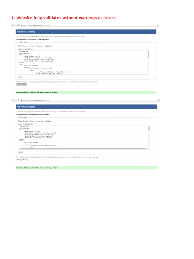 Site Screenshots - Web Design Capstone | PDF