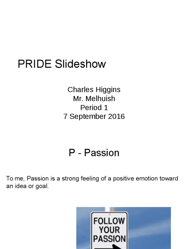 Pride Slideshow | PDF | Self-Improvement