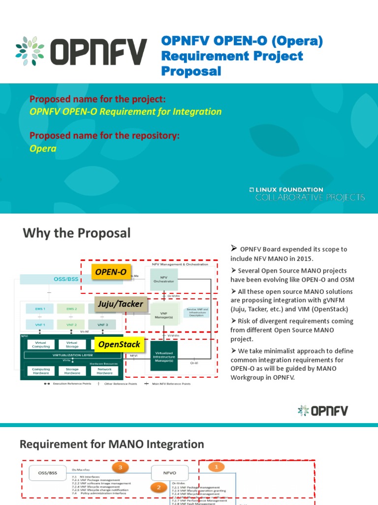 OPNFV OPEN-O Requirement Project Proposal V3.0 | PDF | Open Stack ...