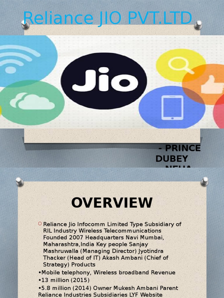 Reliance JIO PVT - LTD: - Prince Dubey - Neha Sharma | PDF ...