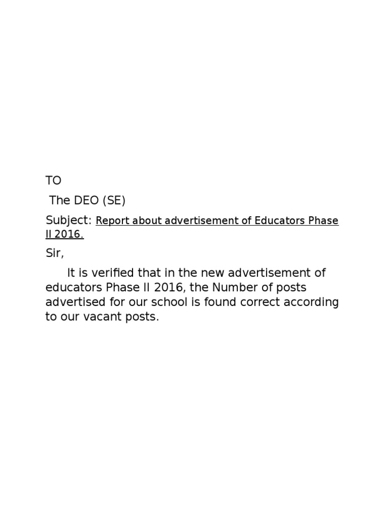 Deo Report For Educator | PDF