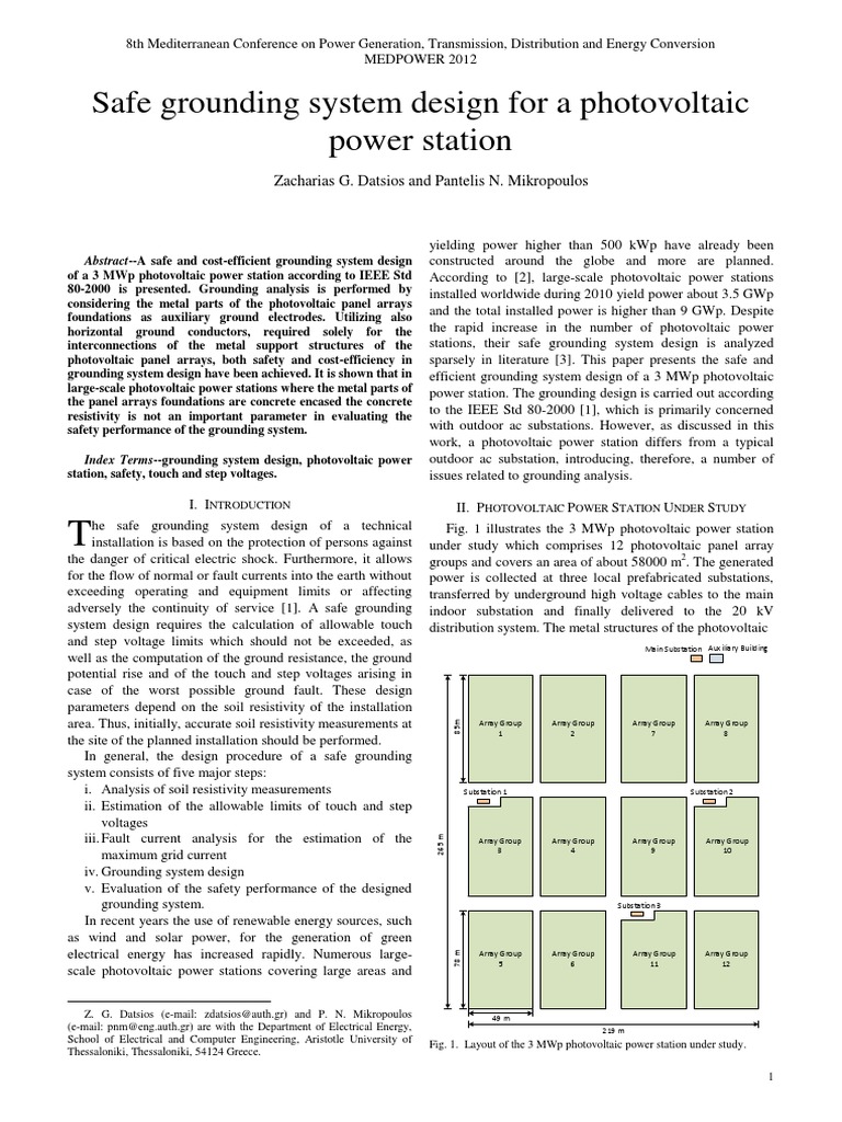 Solar Grounding | PDF | Electrical Substation | Photovoltaics