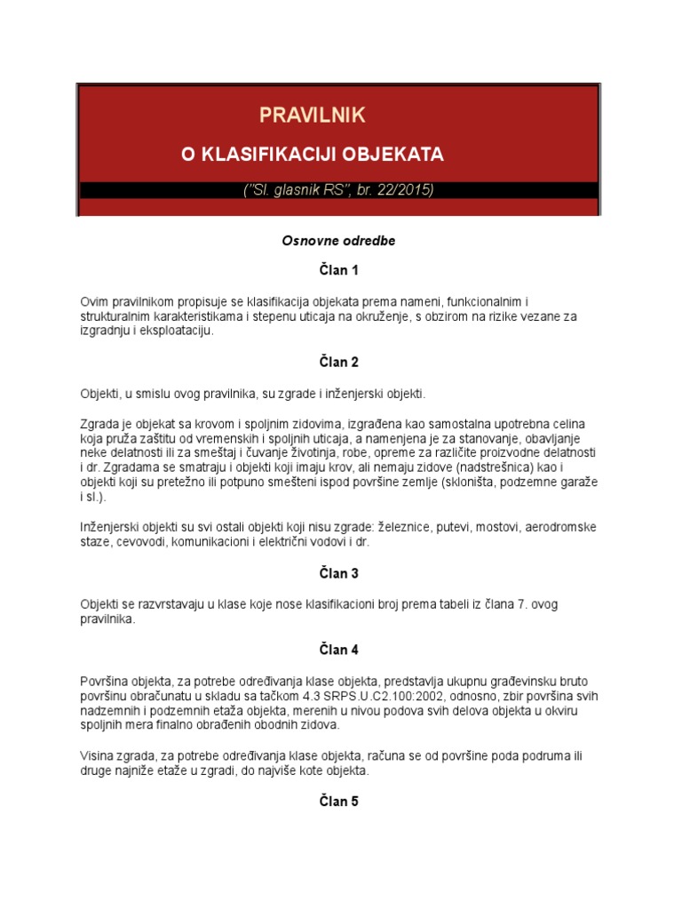 Novi Pravilnici Na Osnovu Zakona o Planiranju I Izgradnji | PDF