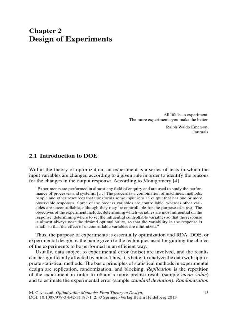 Design of Experiments | PDF | Experiment | Statistics