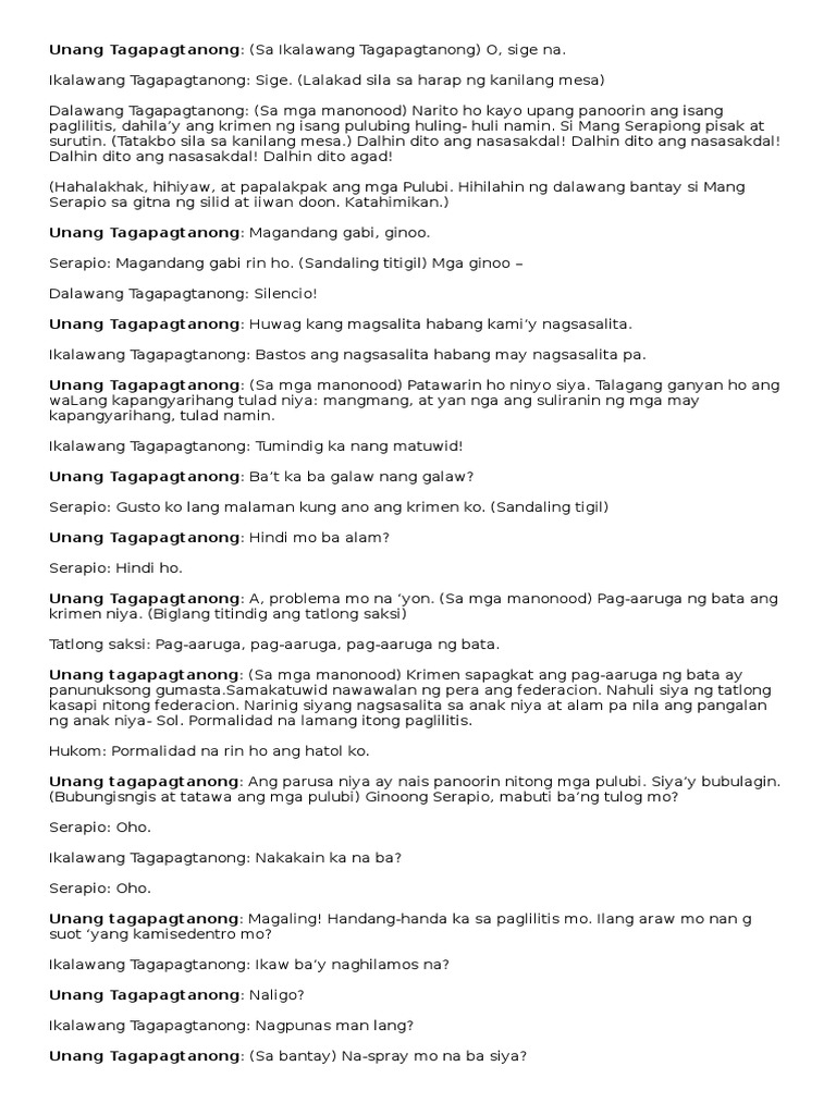 Ang Paglilitis Script | PDF