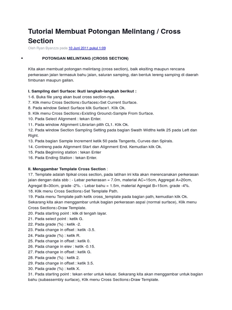 Cross Section Design Tutorial | PDF
