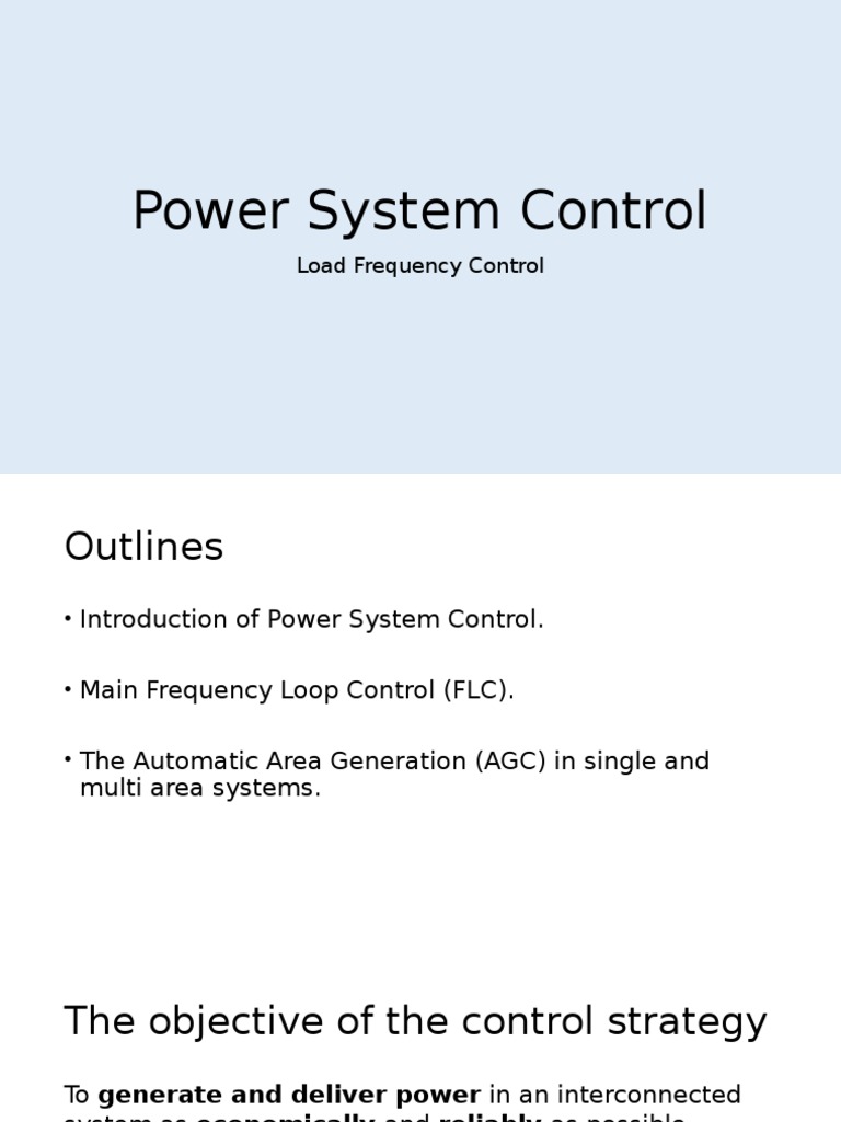 Power System Control Lecture Notes | PDF | Control Theory | Electric ...