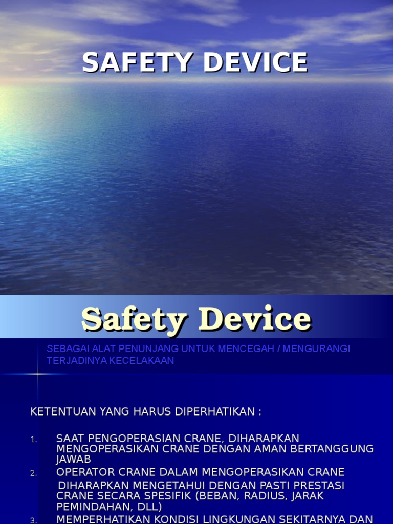 Safety Device Crane | PDF